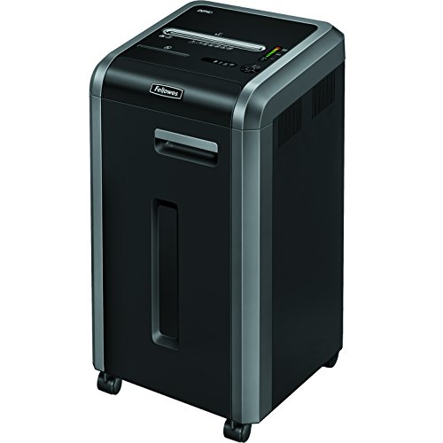 Fellowes Powershred 225Ci Shredder | 100% Jam Proof, 20-Sheet, Cross-Cut, Commercial Grade | 3825001 Model, Black