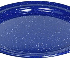 GSI Outdoors 10 Inch Enamelware Plate for Camp, Cabin and Farmhouse Kitchen - Blue