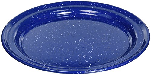 GSI Outdoors 10 Inch Enamelware Plate for Camp, Cabin and Farmhouse Kitchen - Blue