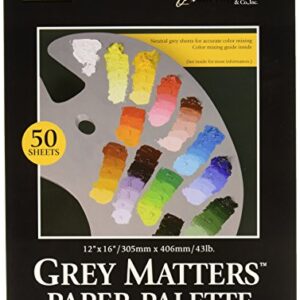 Jack Richeson Grey Matters Paper Palette, 12 by 16-Inch, 50 Sheets - JACK-100281