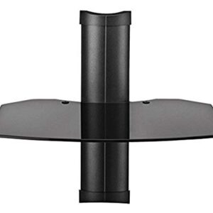 Omnimount Tria 1 B 1-Shelf Wall Furniture - Black/Dark Glass