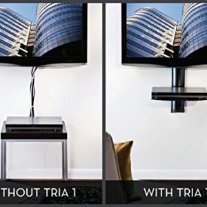 Omnimount Tria 1 B 1-Shelf Wall Furniture - Black/Dark Glass