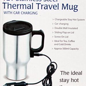 Heated Stainless Steel Mug Car Coffee Cup With Charger