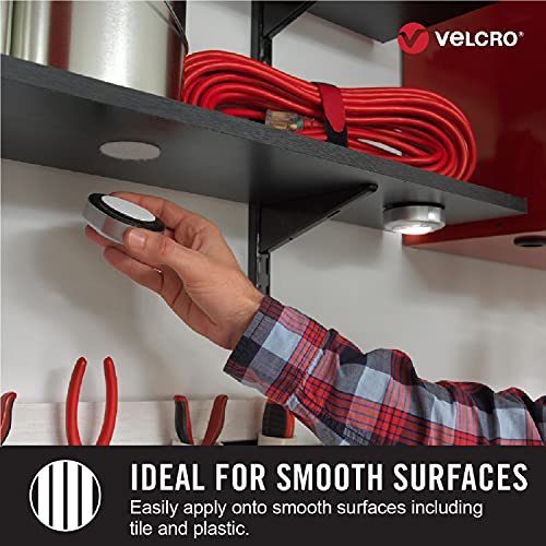 VELCRO Brand Industrial Fasteners Stick-On Adhesive | Professional Grade Heavy Duty Strength Holds up to 10 lbs on Smooth Surfaces | Indoor Outdoor Use, 4in x 2in (2pk), Strips, 2 Sets, 90200