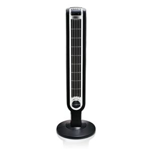 Lasko 2511 36” Oscillating 3-Speed Remote Control Tower Fan for Home, 36 Inch, Black