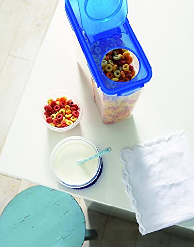 LocknLock Easy Essentials Food lids (flip-top) / Pantry Storage/Airtight containers, BPA Free, top-16.5 Cup-for Cereal, Clear