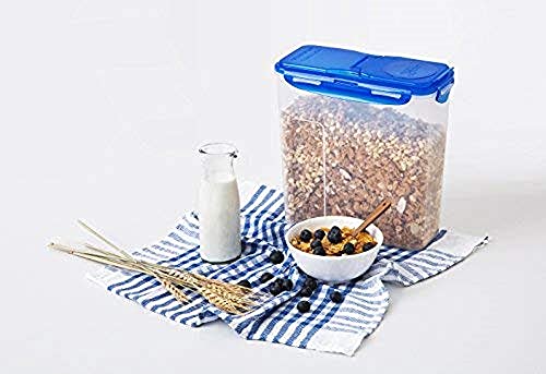 LocknLock Easy Essentials Food lids (flip-top) / Pantry Storage/Airtight containers, BPA Free, top-16.5 Cup-for Cereal, Clear