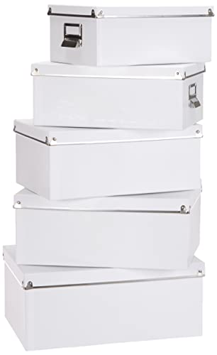 Zeller 17951 5-Piece Box Set Cardboard, White