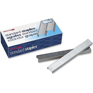 officemate standard staples, 210 per strip, 20 sheets capacity, 5,000 per box (91900)