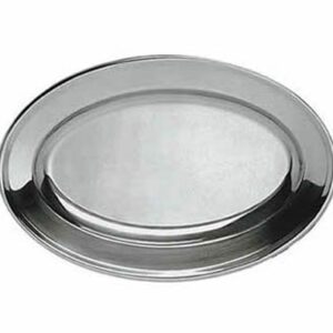 Oval Material Stainless Steel Platters - 11-3/4" x 8-1/2