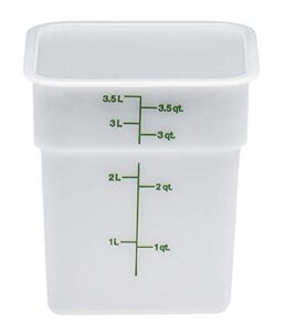 cambro white poly 4 qt cam-square container