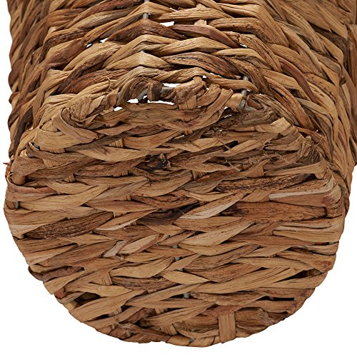 Household Essentials Woven Water Hyacinth Wicker Waste Basket, Natural