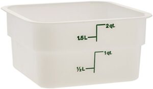 cambro 2sfsp148 white poly 2 qt camsquare container