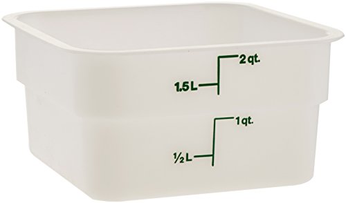 Cambro 2SFSP148 White Poly 2 Qt CamSquare Container