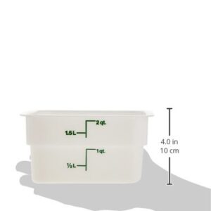 Cambro 2SFSP148 White Poly 2 Qt CamSquare Container