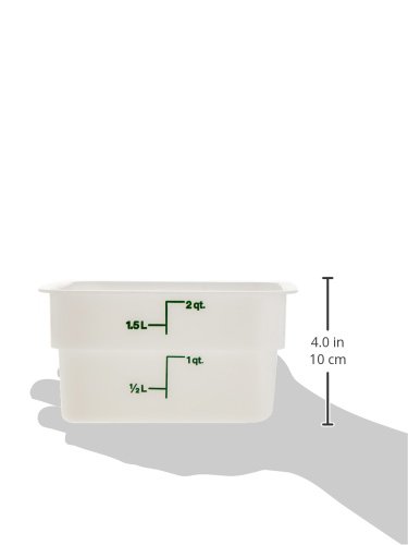 Cambro 2SFSP148 White Poly 2 Qt CamSquare Container