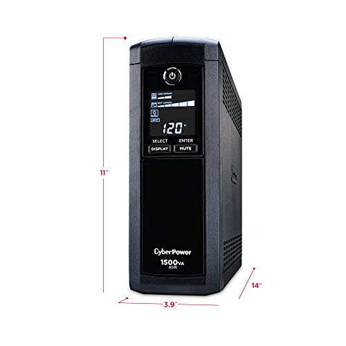 CyberPower CP1500AVRLCD Intelligent LCD UPS System, DISCONTINUED * SEE NEW UPDATED MODEL CP1500AVRLCD3 *