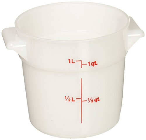 Cambro RFS1148 White Poly Round 1 Qt Container