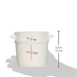 Cambro RFS1148 White Poly Round 1 Qt Container