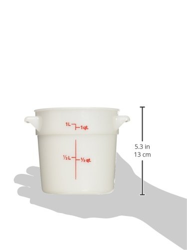 Cambro RFS1148 White Poly Round 1 Qt Container