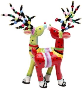 appletree 6 1/8-inch wild wonderful winterland by babs ceramic salt and pepper shaker set red