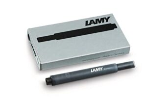 lamy black t10 ink cartridges, 5/pk (lt10bkb)