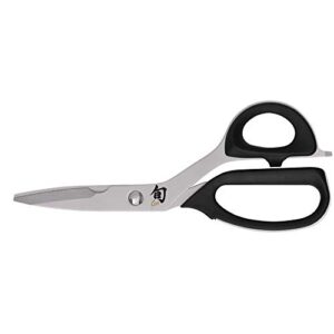 shun cutlery kitchen shears, stainless steel cooking scissors, blades separate for easy cleaning, comfortable, non-slip handle, kitchen shears heavy duty