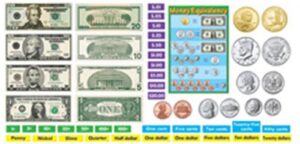 trend us money bulletin board set, multicolor 52 per