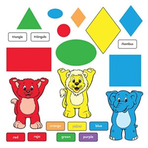 trend enterprises, inc. t-8010 colors & shapes (en/sp) bulletin board set