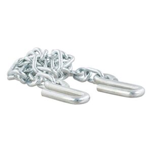 curt 80031 48-inch trailer safety chain with 7/16-in s-hooks, 5,000 lbs break strength