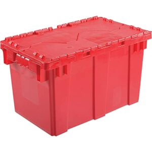 distribution container with hinged lid, 22-3/8x13x13, red