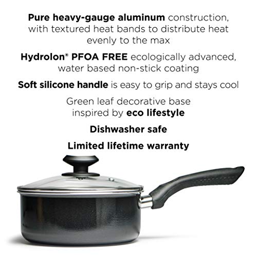 Ecolution Artistry Non-Stick Cookware, 3 Qt Capacity, 17 In L X 15 In W X 9 In H, Black