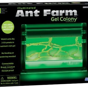 Uncle Milton Ant Farm Live Ant Habitat, Light-Up Gel Colony