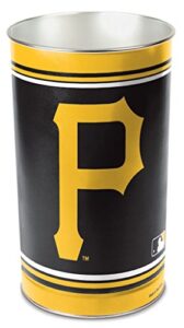 wincraft mlb pittsburgh pirates tapered wastebasket, 15″ h