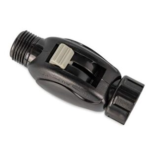 Camco RV Flow-Through Wash Brush | Features an Adjustable Handle, a Standard Garden Hose Connection, and an On/Off Button to Control Water Flow (43633)