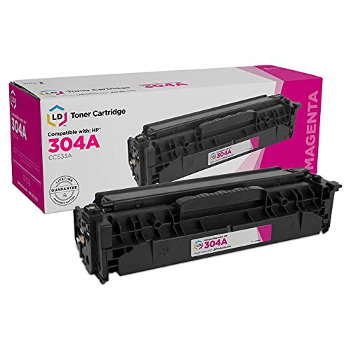 LD Remanufactured Toner Cartridge Replacement for HP 304A CC533A (Magenta)