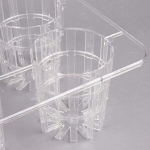 G.E.T. Enterprises Clear Rack with 4 Slots for Salad Dressing Bottles, Break Resistant Dishwasher Safe Polycarbonate Salad Dressing Bottles Collection SDB-32-PC-RACK (Pack of 1)