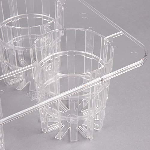 G.E.T. Enterprises Clear Rack with 4 Slots for Salad Dressing Bottles, Break Resistant Dishwasher Safe Polycarbonate Salad Dressing Bottles Collection SDB-32-PC-RACK (Pack of 1)