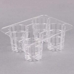 G.E.T. Enterprises Clear Rack with 4 Slots for Salad Dressing Bottles, Break Resistant Dishwasher Safe Polycarbonate Salad Dressing Bottles Collection SDB-32-PC-RACK (Pack of 1)