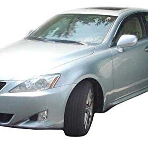 Auto Ventshade [AVS] Low Profile Ventvisor / Rain Guards | Smoke Color w/ Chrome Trim, 4 pc | 794008 | Fits 2006 - 2013 Lexus IS250/IS350