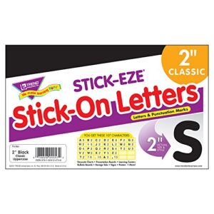 TREND enterprises, Inc. Black 2" Stick-EZE Stick-On Letters