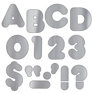 trend enterprises, inc. silver metallic 2″ casual uc ready letters