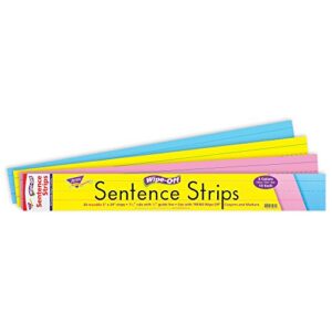 trend enterprises, inc. t-4002 24″ multicolor wipe-off sentence strips, 30 per pack