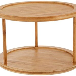 Lipper International 8302 Bamboo Wood 2-Tier 10" Kitchen Turntable