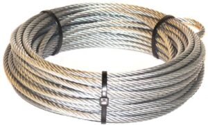 warn 68851 winch accessory: steel cable wire rope with loop end and terminal, 7/32″ diameter x 55′ length