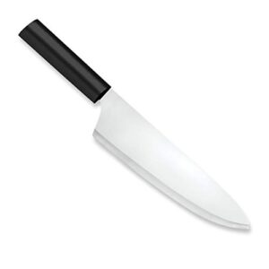 rada cutlery french chef knife stainless steel blade resin made in usa, 13 inch, black handle