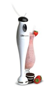 elite cuisine ehb-1000x 150 watt hand blender with one touch button, white