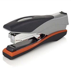 swingline stapler, optima 40, full strip, desktop stapler, 40 sheet capacity, reduced effort stapler for office desk accessories and home office supplies, orange/silver/black, full size (87845)