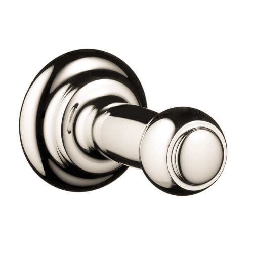 hansgrohe Hook Timeless 1-inch Classic Towel Holder in Polished Nickel, 06096830