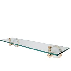 kingston brass ba1119pb victorian glass shelf, polished brass